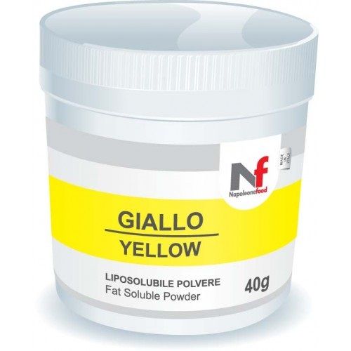 Jaune - 40g. - couleur alimentaire en poudre liposoluble pour le beurre ...